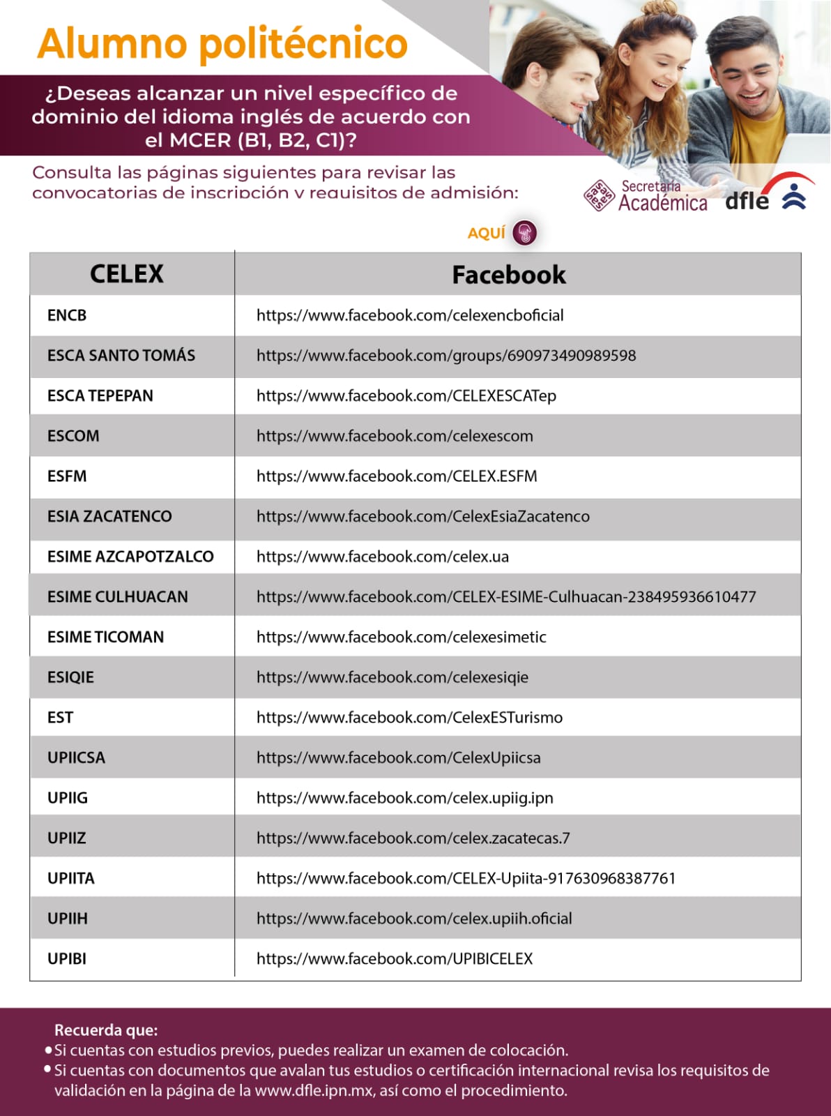 Dirección de Formación en Lenguas Extranjeras - IPN